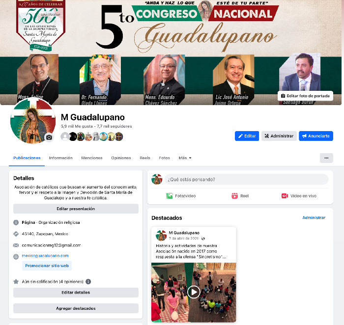 PÁGINA EN FACEBOOK :: Mexico Guadalupano